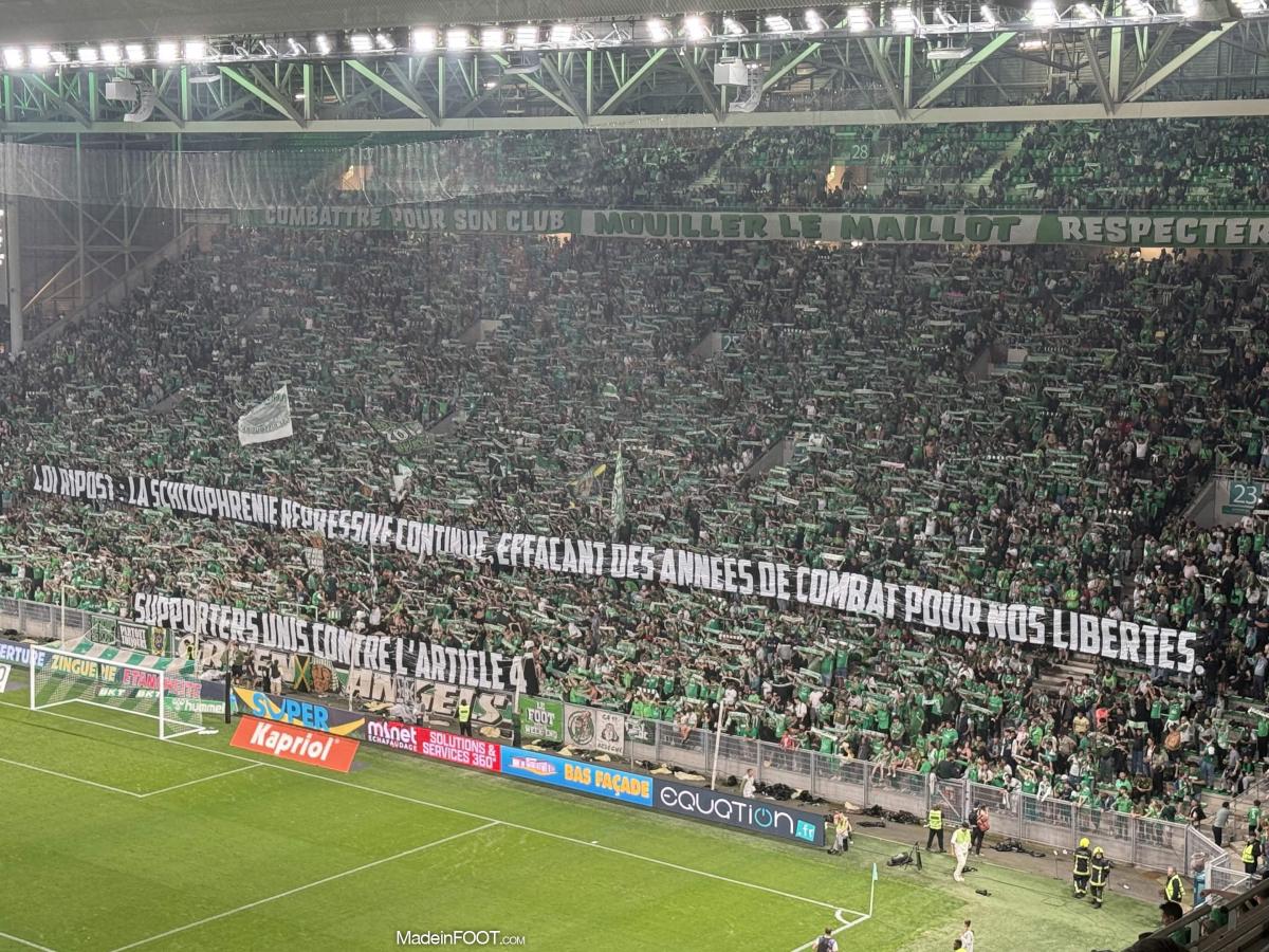 ASSE - La banderole cinglante des supporters stéphanois pour pester ...